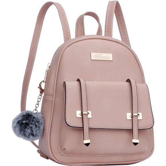 Bags | Women Small Backpack Purse Convertible Leather Pink | Poshmark